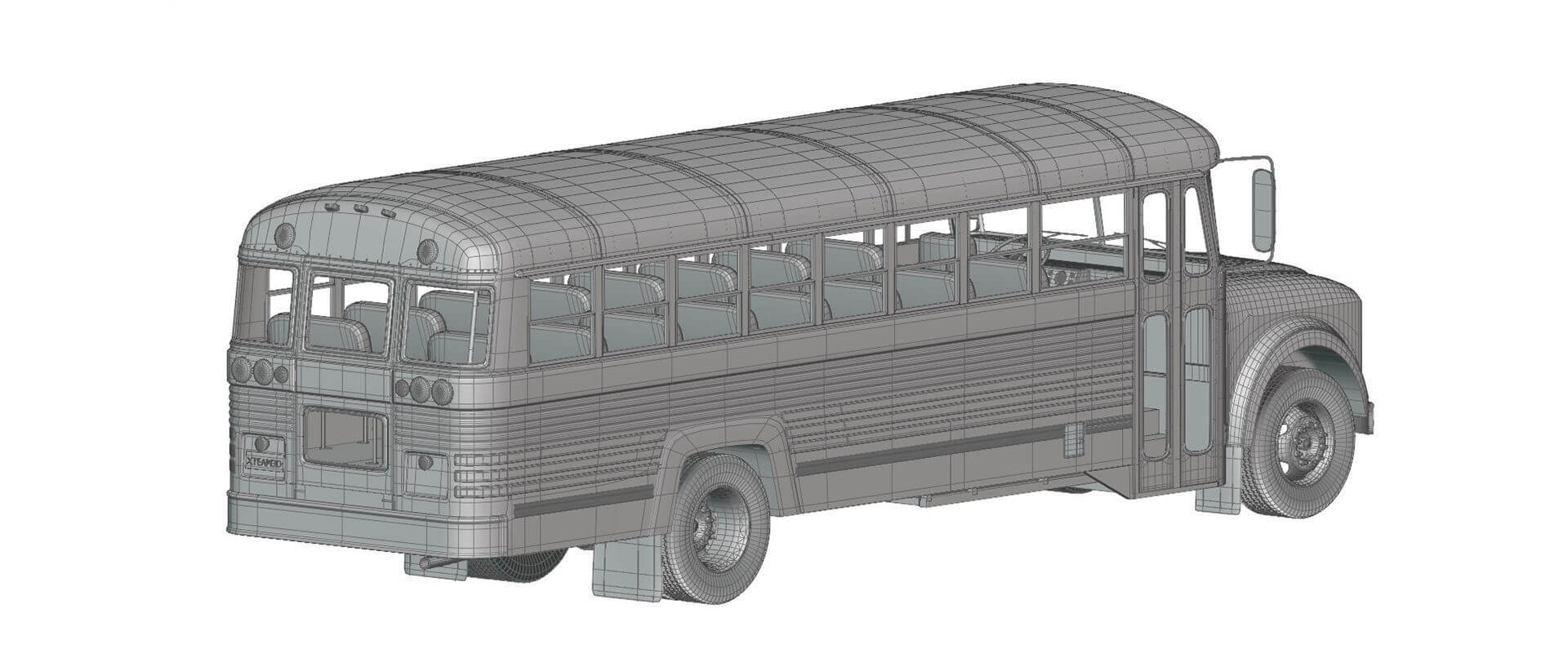Superior School Bus Chevrolet C50 - 3D Model by Fernd