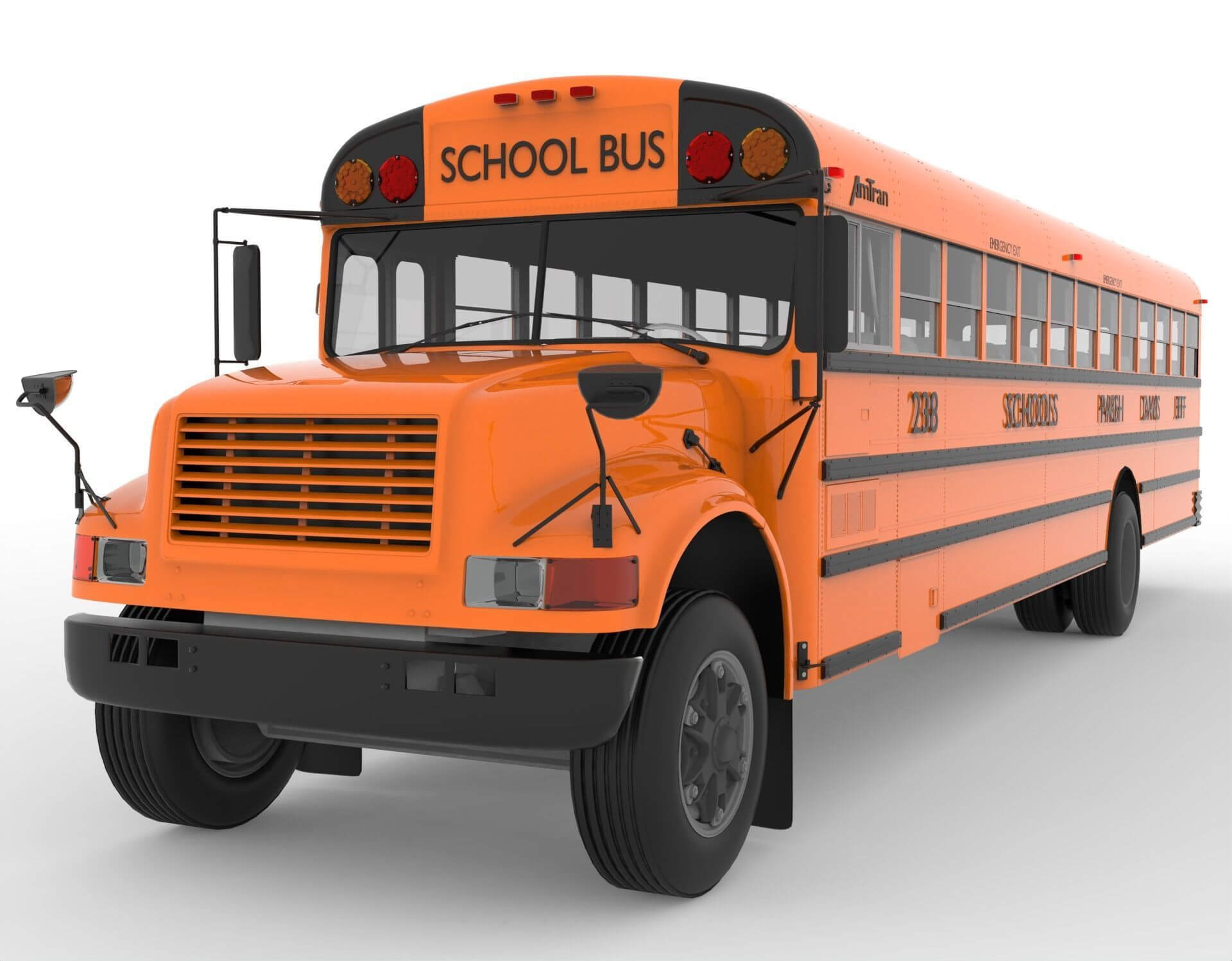 Ward Amtran School Bus - 3D Model by Fernd