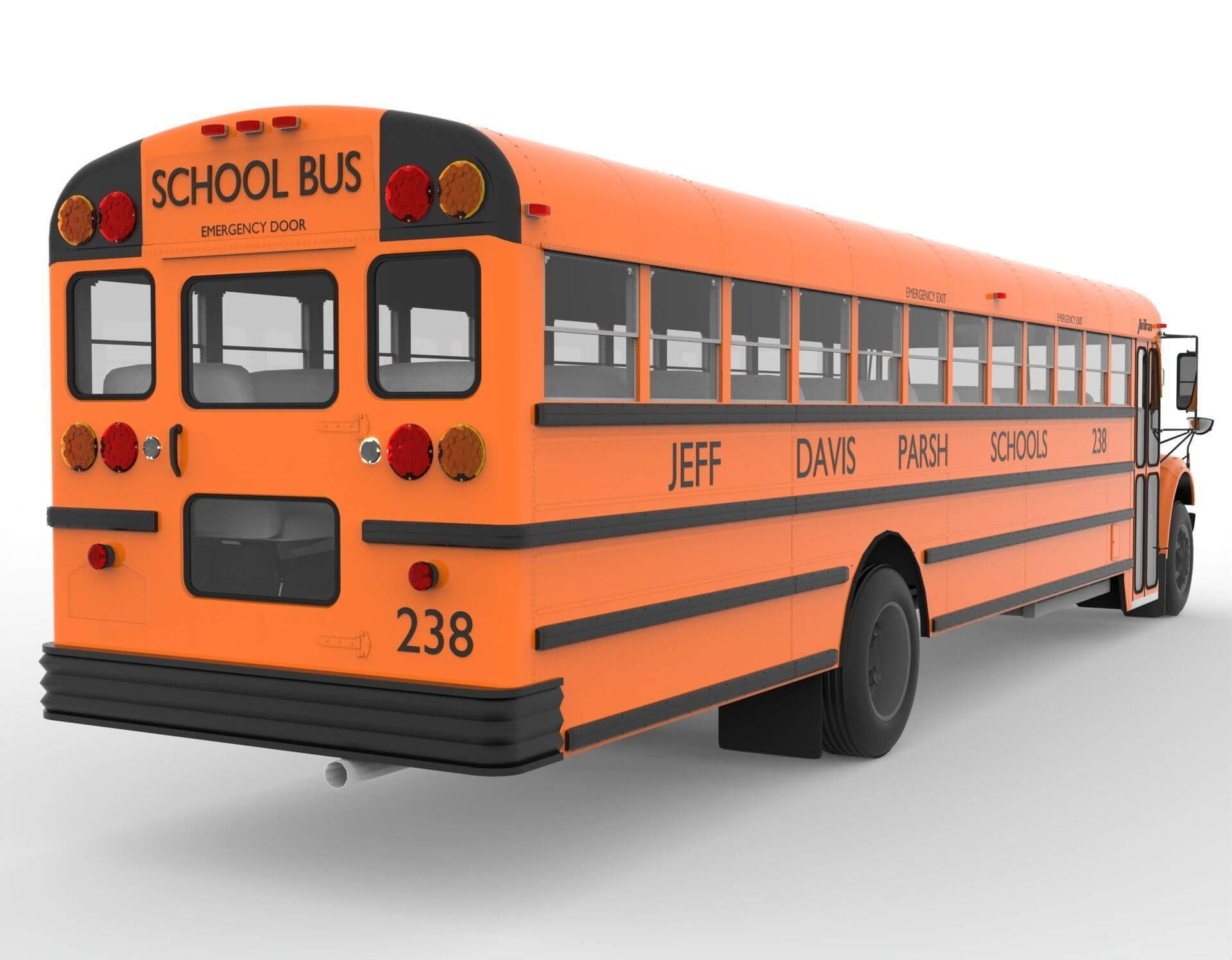 Ward Amtran School Bus - 3D Model by Fernd