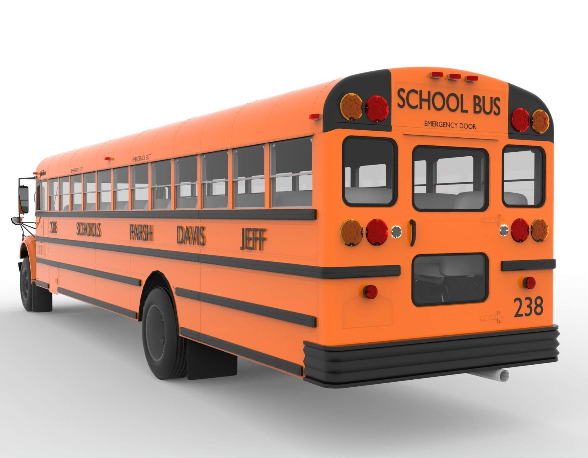 Ward Amtran School Bus - 3D Model by Fernd