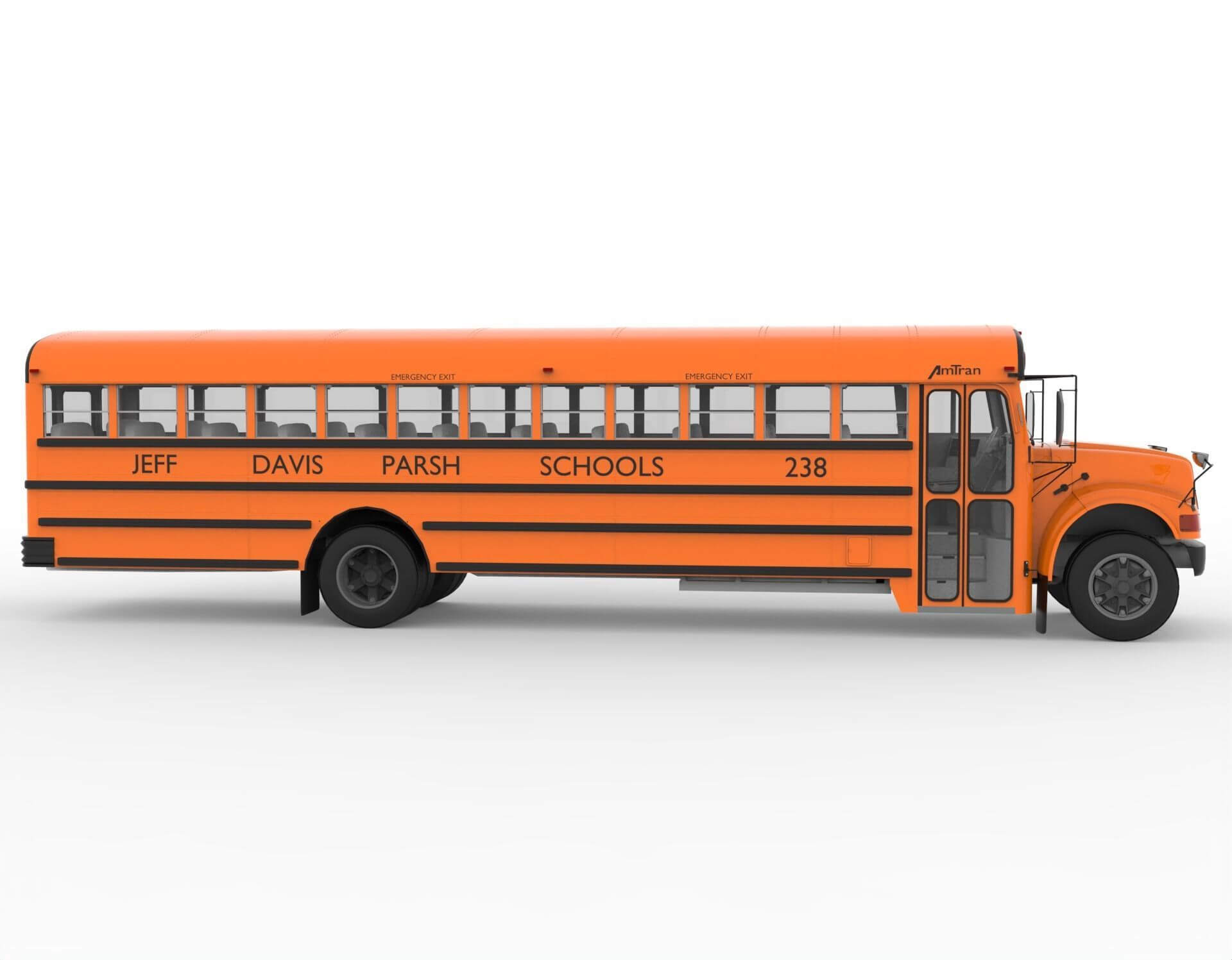 Ward Amtran School Bus - 3D Model by Fernd