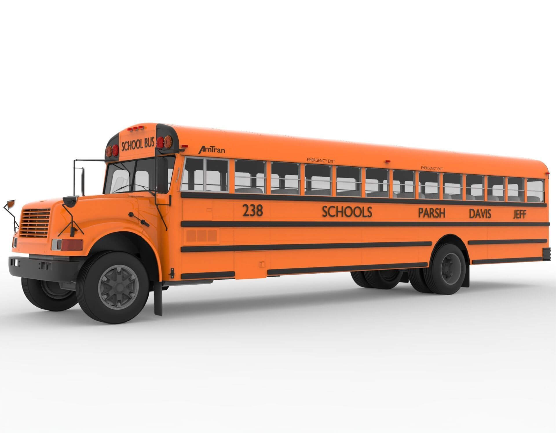 Ward Amtran School Bus - 3D Model by Fernd