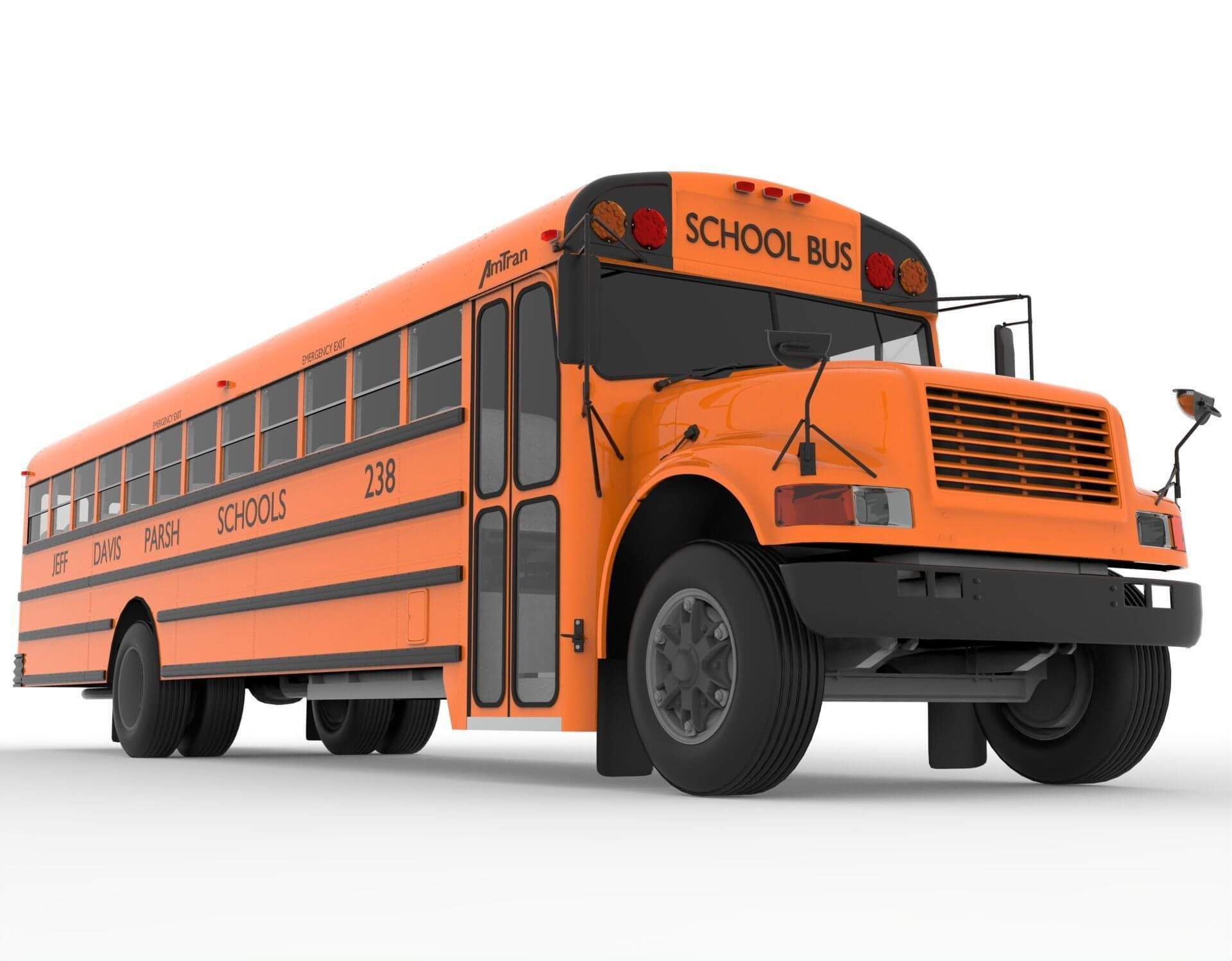 Ward Amtran School Bus - 3D Model by Fernd