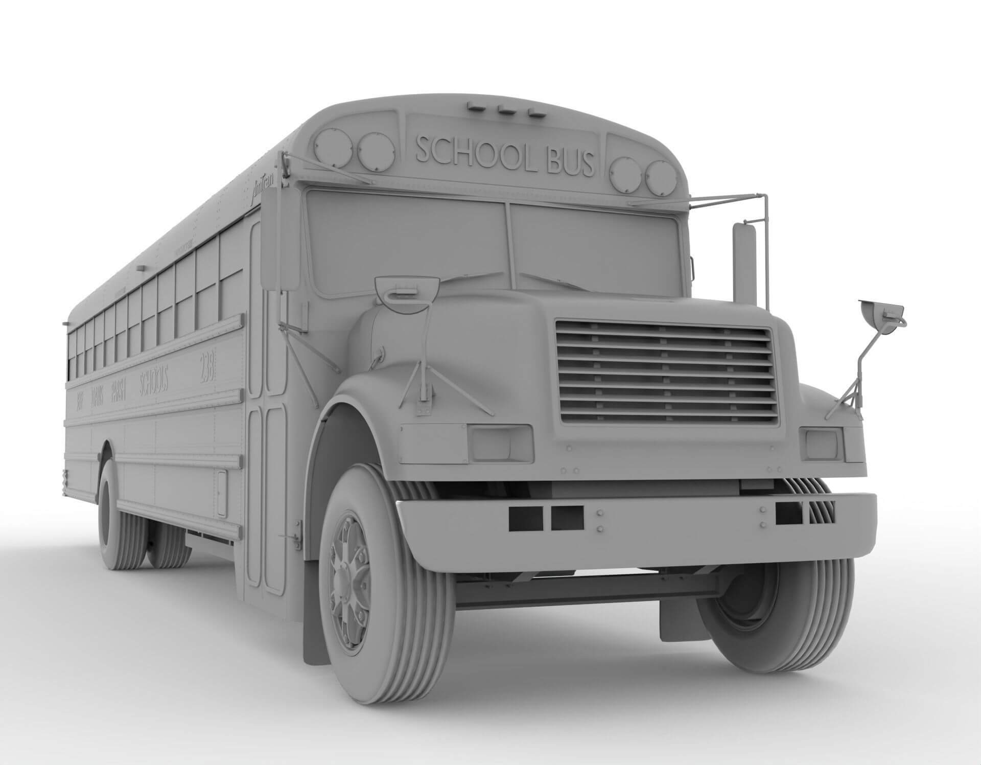 Ward Amtran School Bus - 3D Model by Fernd