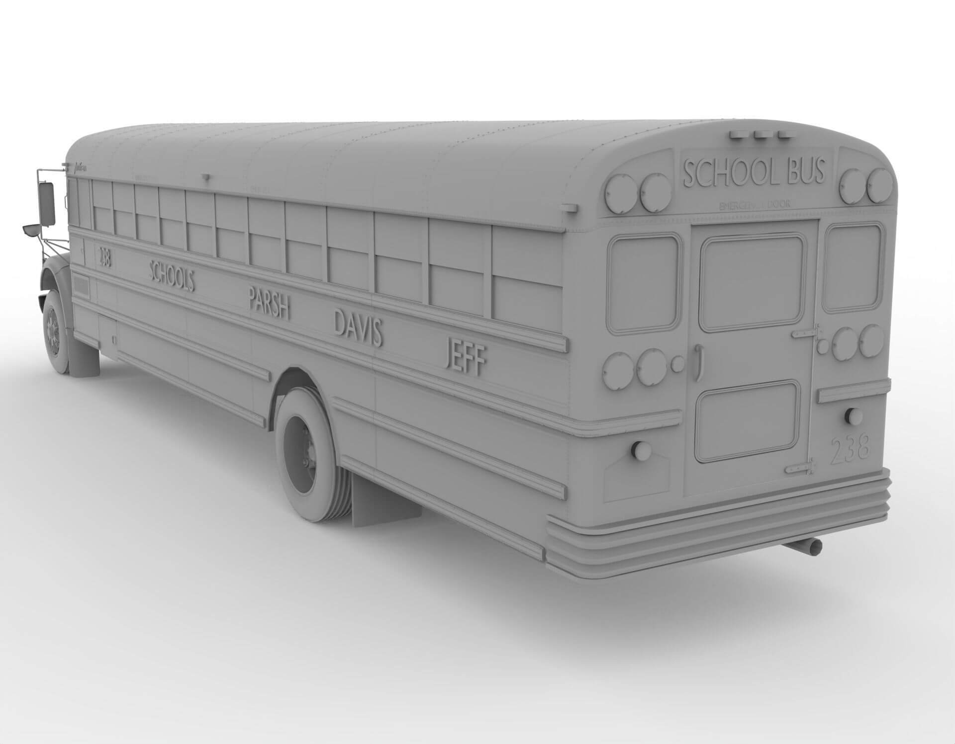 Ward Amtran School Bus - 3D Model by Fernd