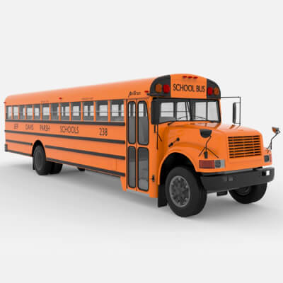 Ward Amtran School Bus - 3D Model by Fernd