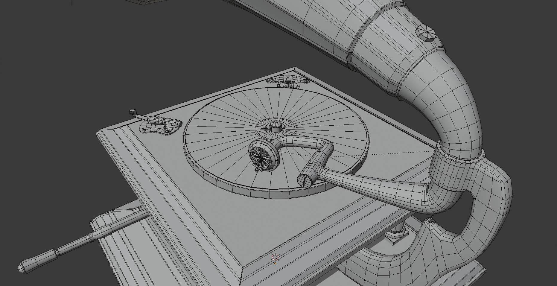 Gramophone Phonograph Low Poly - 3D Model by fhpstudio