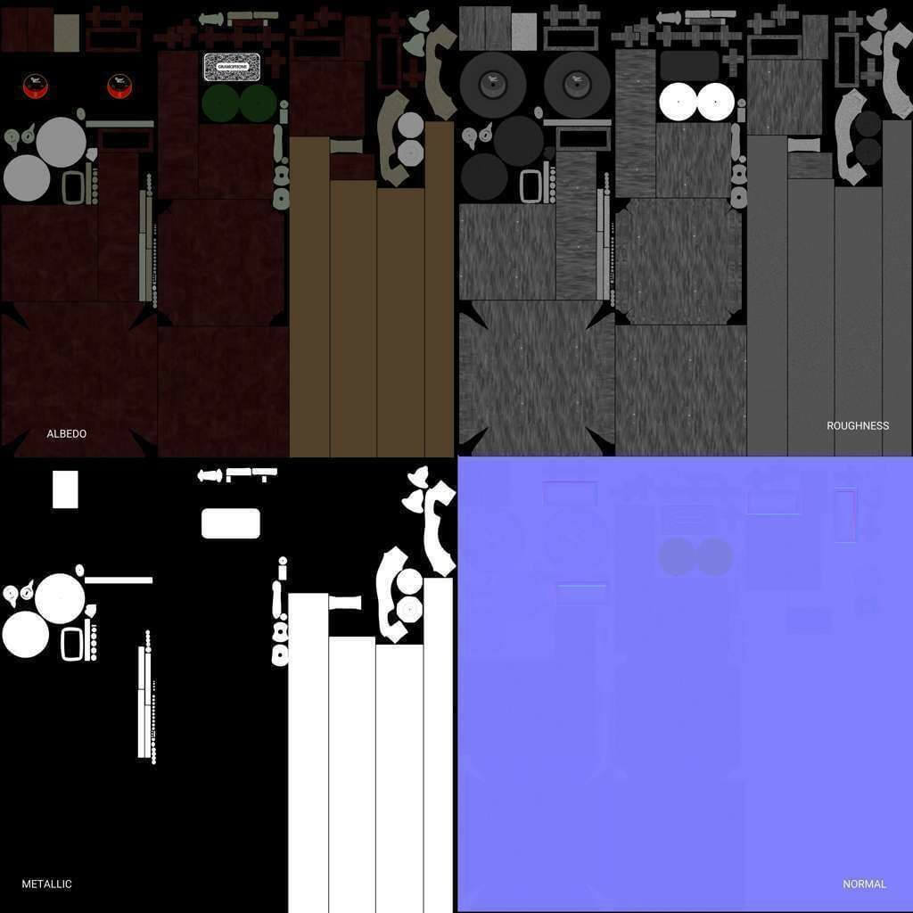 Gramophone Phonograph Low Poly - 3D Model by fhpstudio