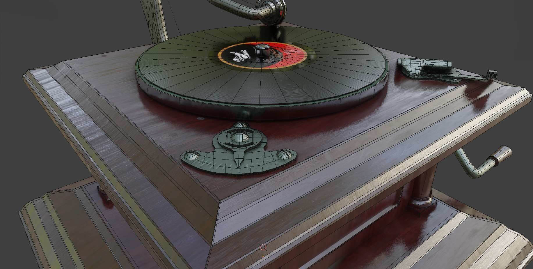 Gramophone Phonograph Low Poly - 3D Model by fhpstudio