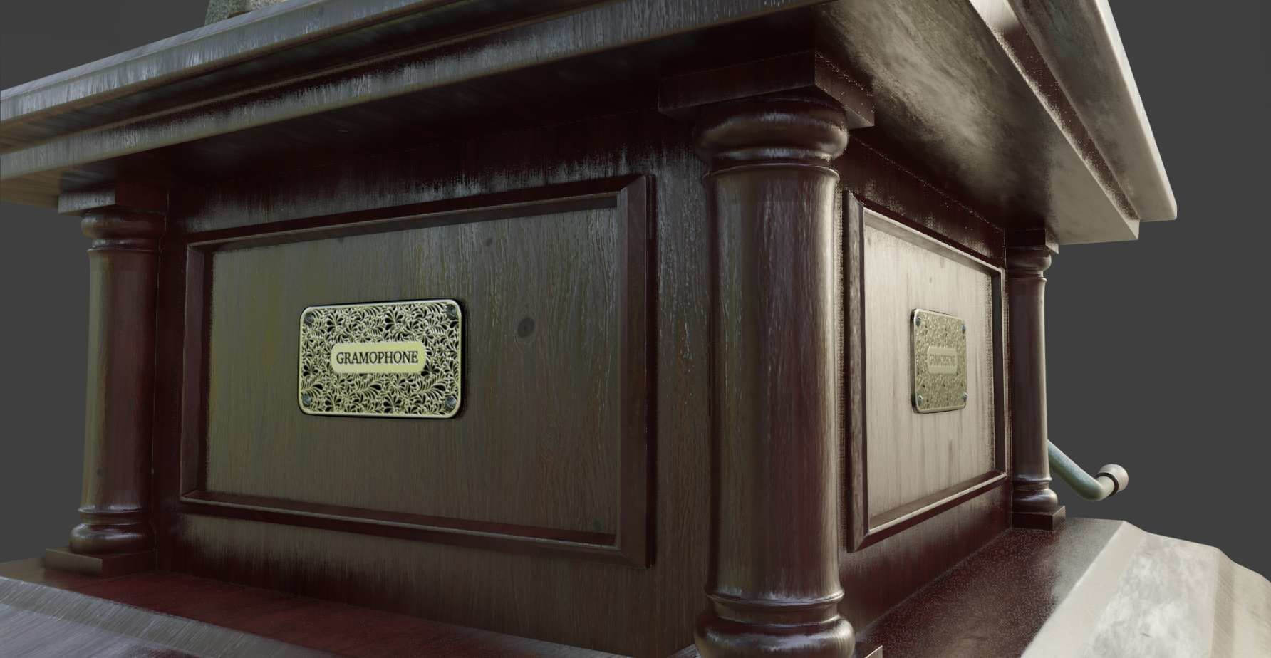 Gramophone Phonograph Low Poly - 3D Model by fhpstudio