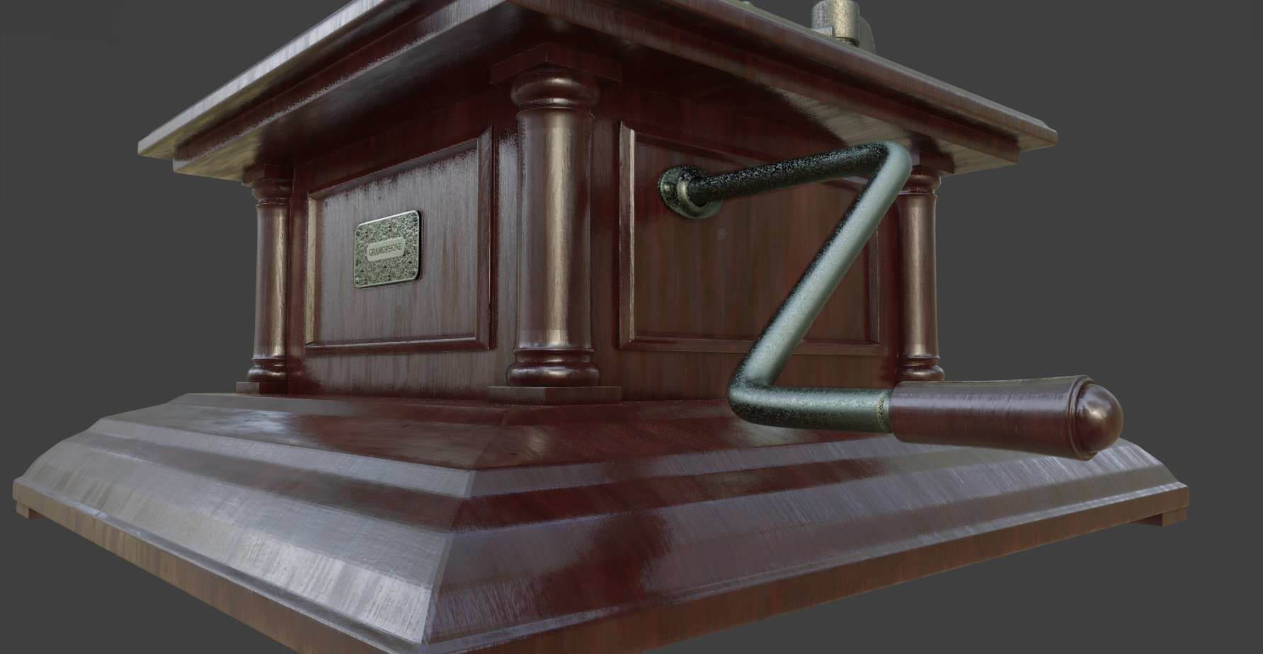 Gramophone Phonograph Low Poly - 3D Model by fhpstudio