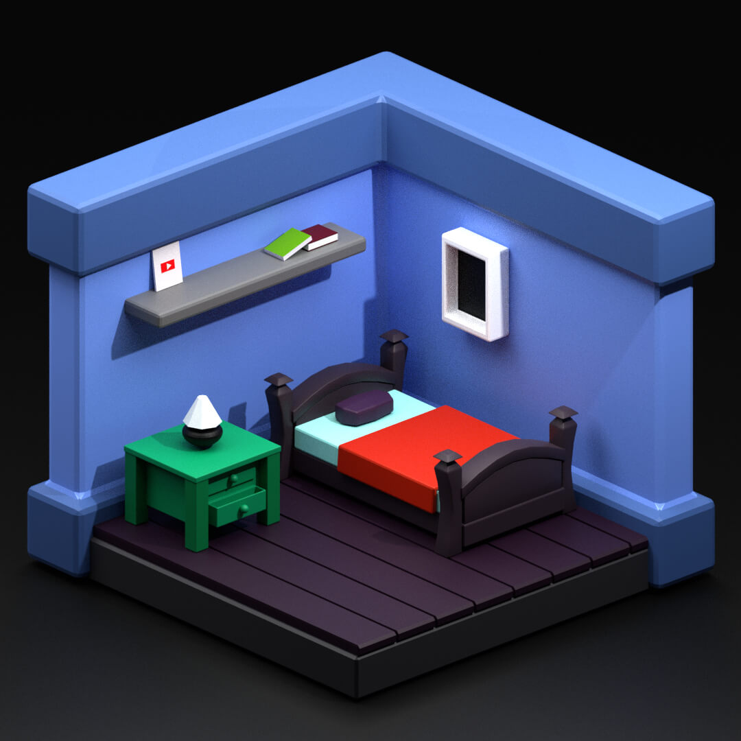 Isometric Room - 3D Model by FIFTYUZ