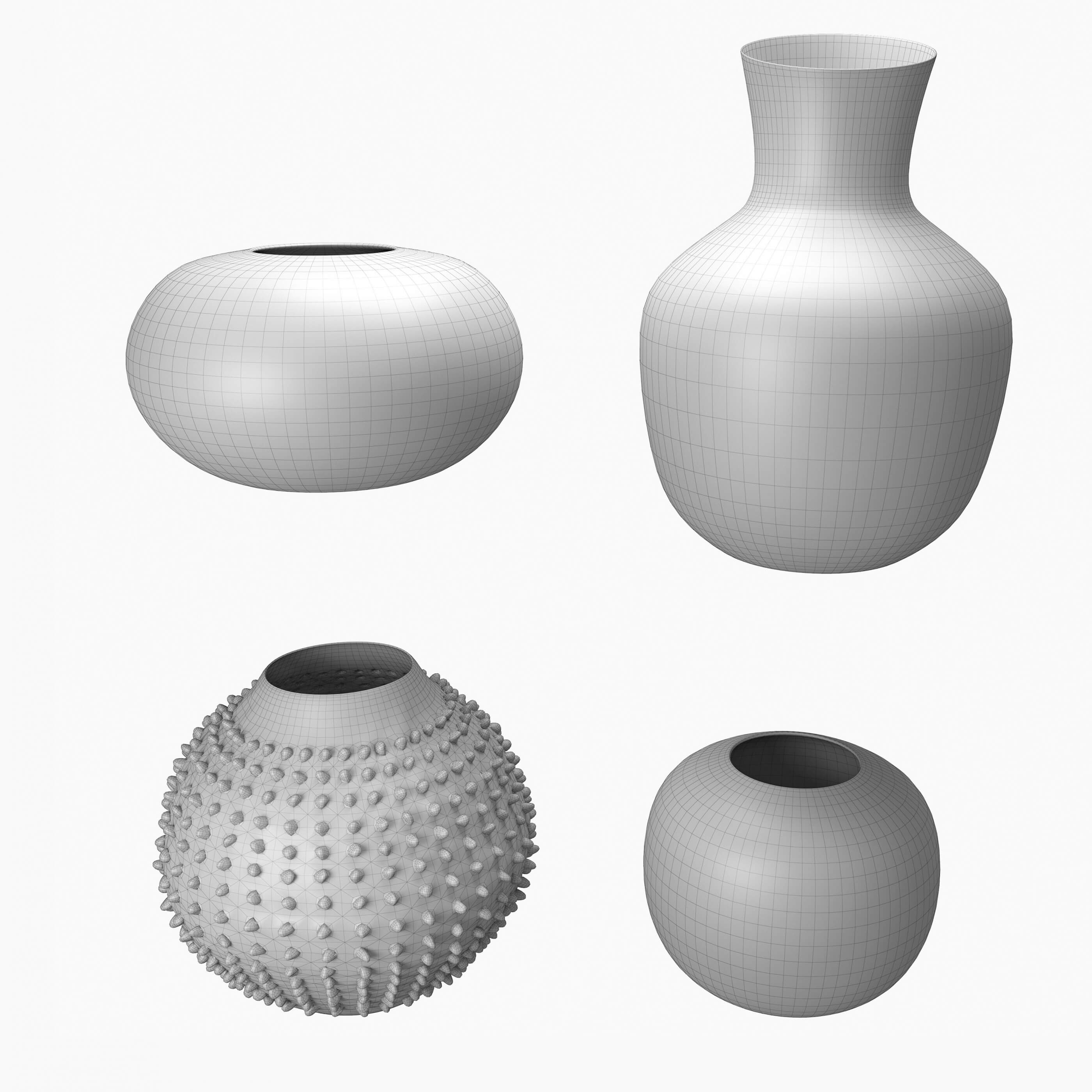 African Zulu Pots - 3D Model by Figment Studio