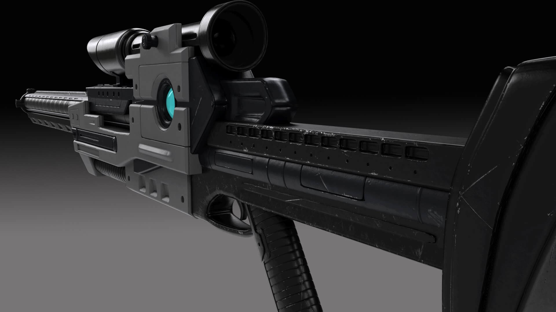 Concept Energy or Laser Rifle V02 - 3D Model by Figster