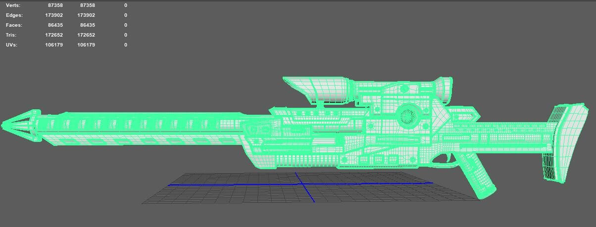 Concept Energy or Laser Rifle V02 - 3D Model by Figster