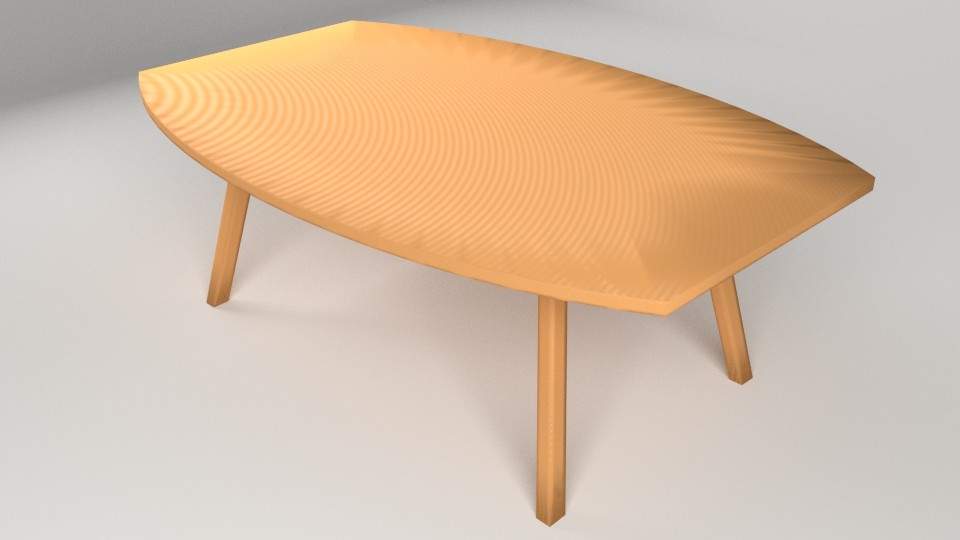 Boat Shape Table - 3D Model by fikreezakwan