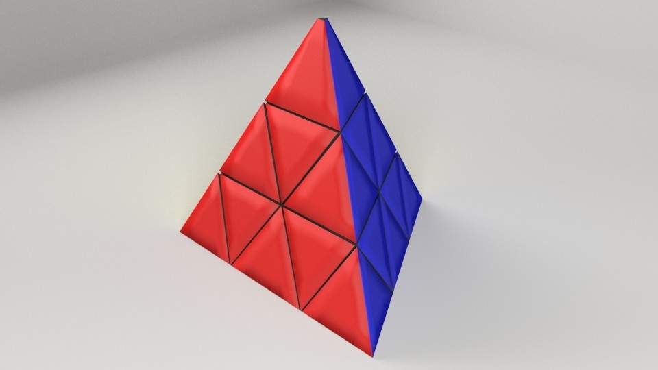 Combination Puzzle - Pyraminx 3D Model by fikreezakwan