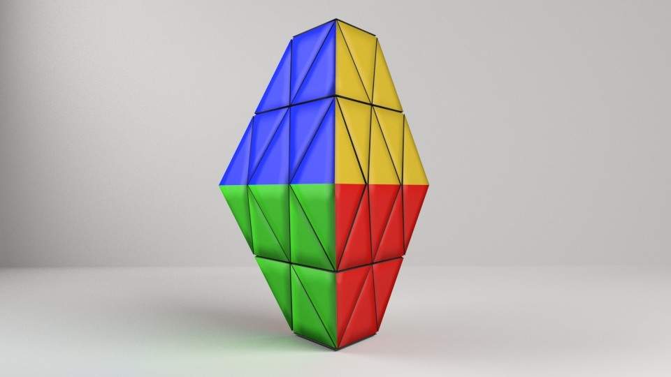 Combination Puzzle - Skewb Ultimate 3D Model by fikreezakwan