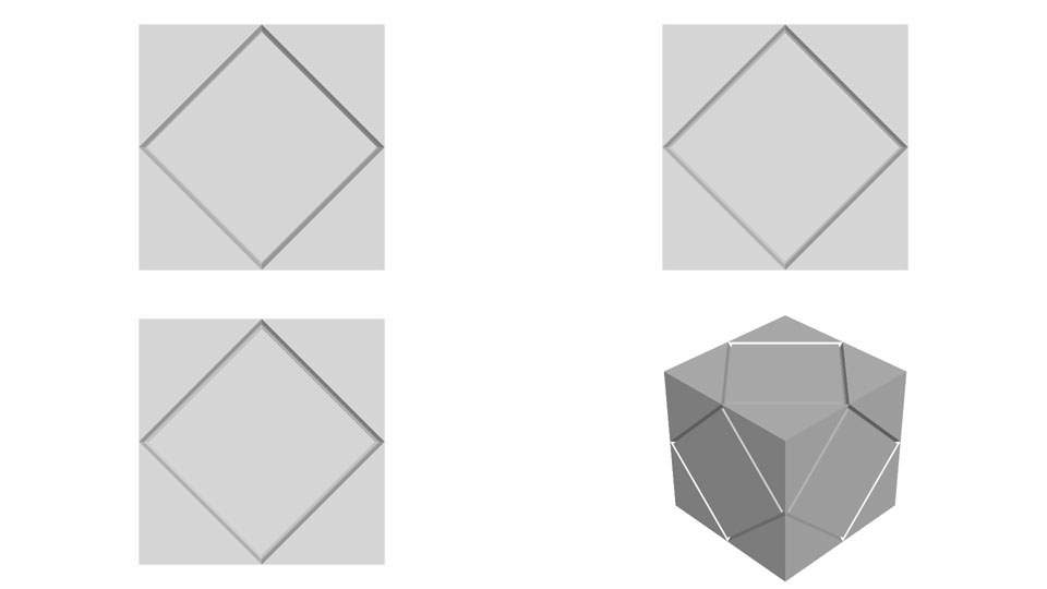 Combination Puzzle - Skewb 3D Model by fikreezakwan