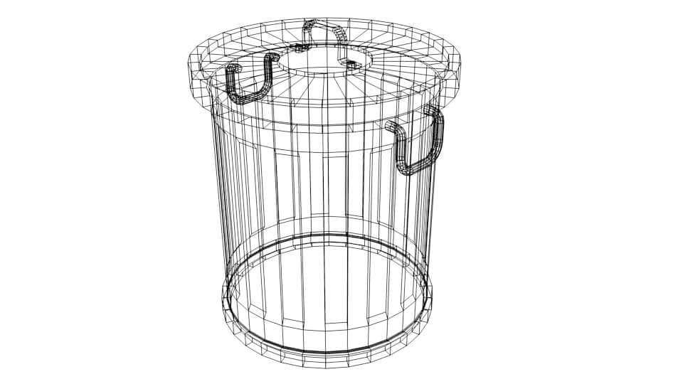 Dustbin 3 - 3D Model by fikreezakwan