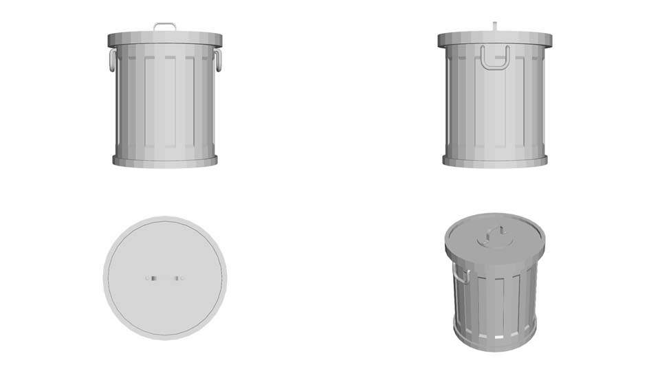 Dustbin 3 - 3D Model by fikreezakwan