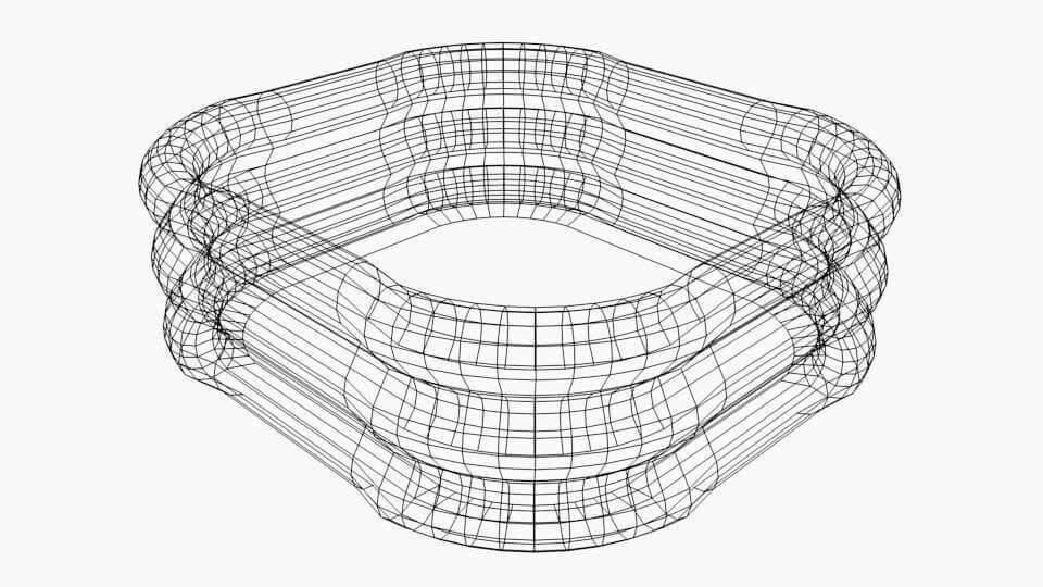 Inflatable Pool - Square Shape 3D Model by fikreezakwan