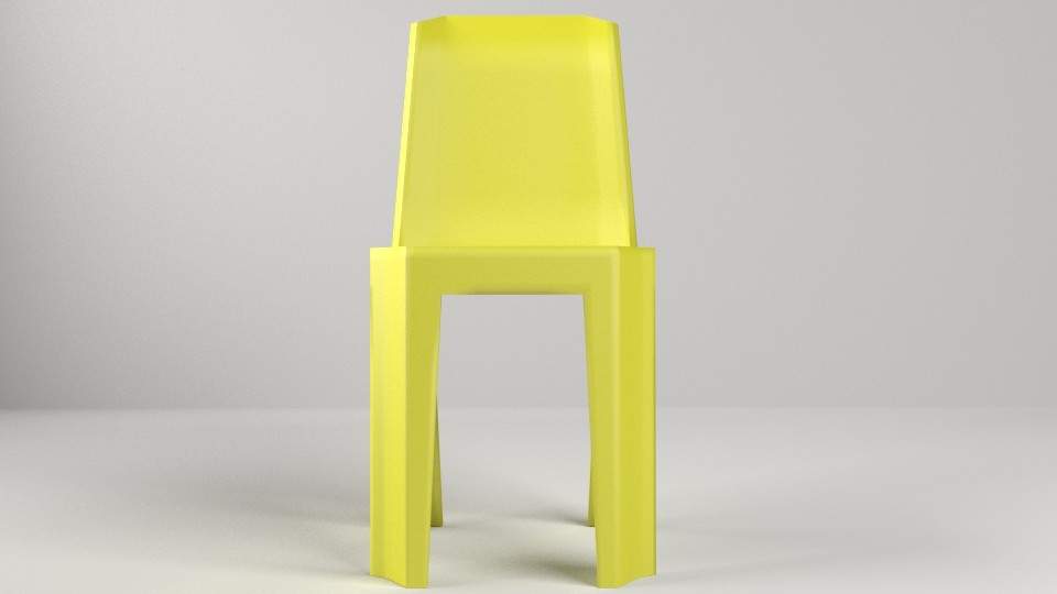 Molded Chair 1 - 3D Model by fikreezakwan