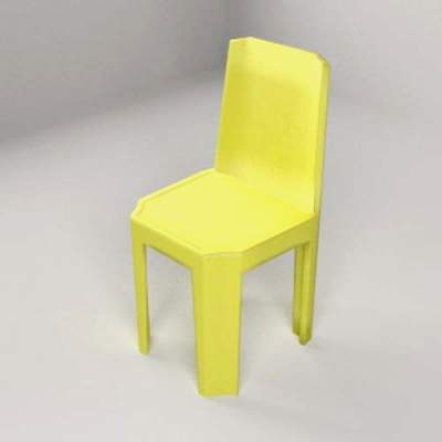 Molded Chair 1 - 3D Model by fikreezakwan