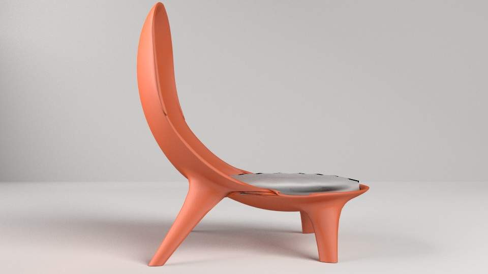 Molded Chair 3 - 3D Model by fikreezakwan