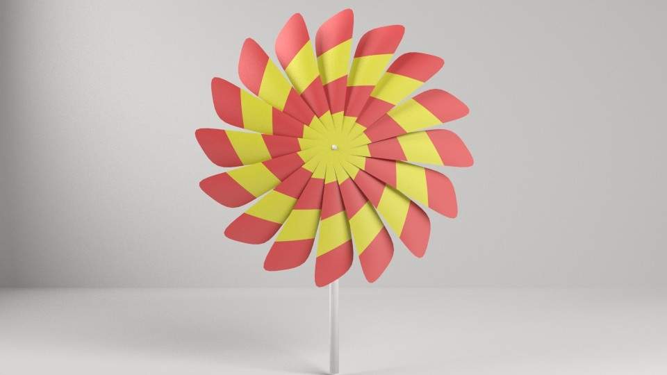 Pinwheel 2 - 3D Model by fikreezakwan