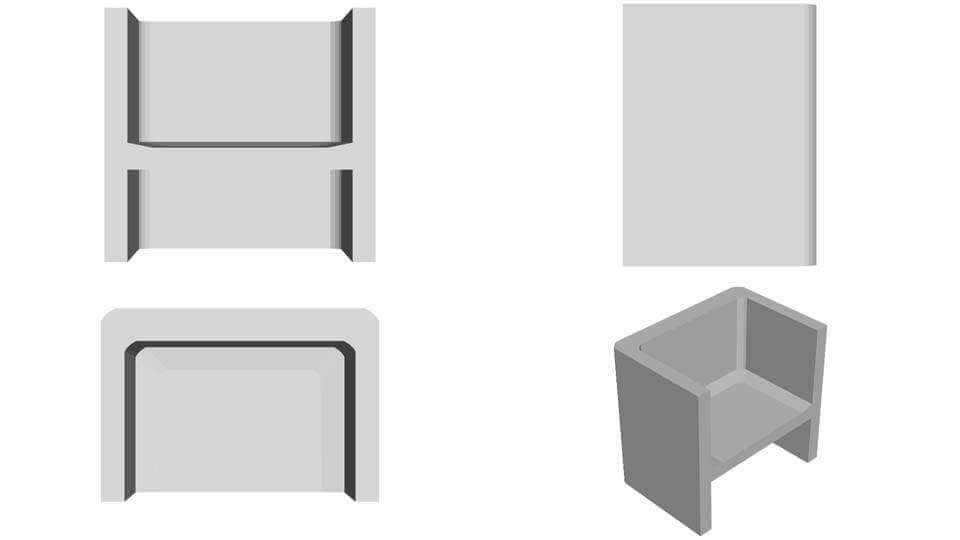 Plastic Cube Chair - 3D Model by fikreezakwan