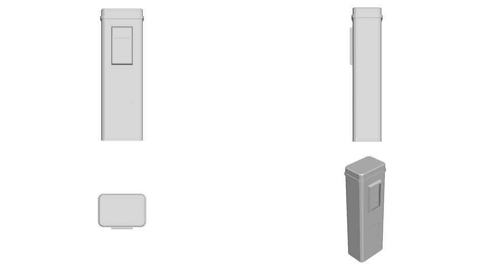 Rectangle Post Box - 3D Model by fikreezakwan