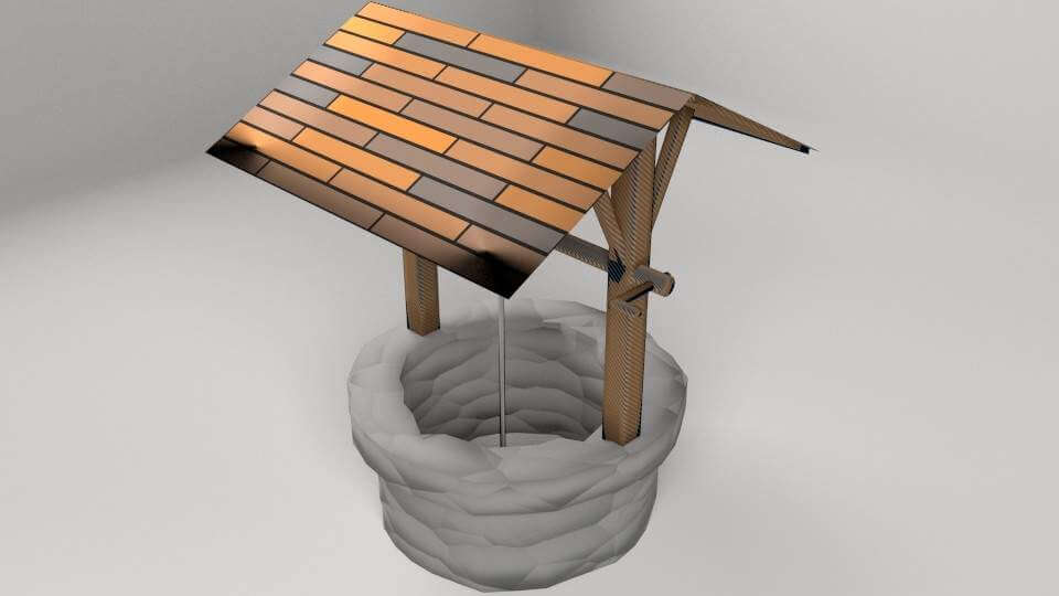 Rectangle Roof Well - 3D Model by fikreezakwan