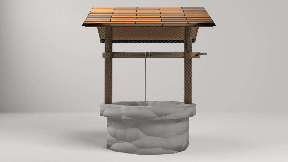 Rectangle Roof Well - 3D Model by fikreezakwan