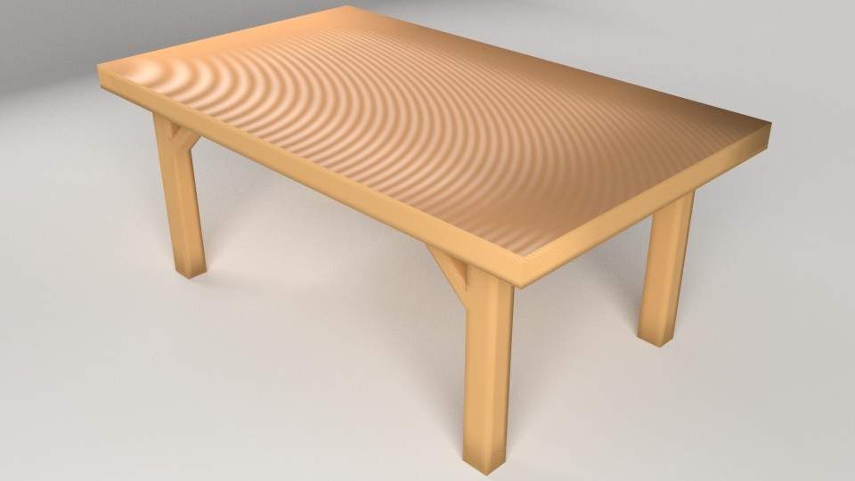 Rectangle Table - 3D Model by fikreezakwan
