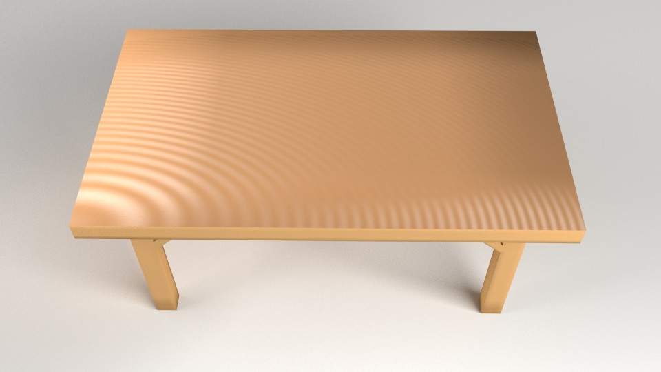 Rectangle Table - 3D Model by fikreezakwan