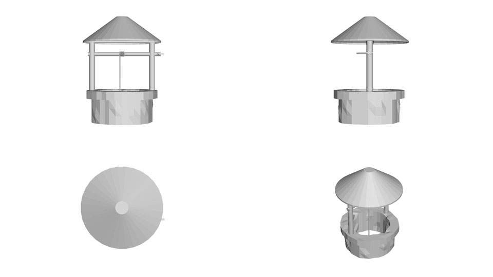 Rounded Roof Well - 3D Model by fikreezakwan