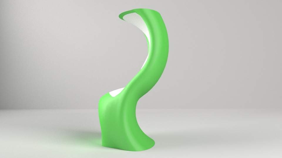 S-Shape Chair 1 3D Model by fikreezakwan