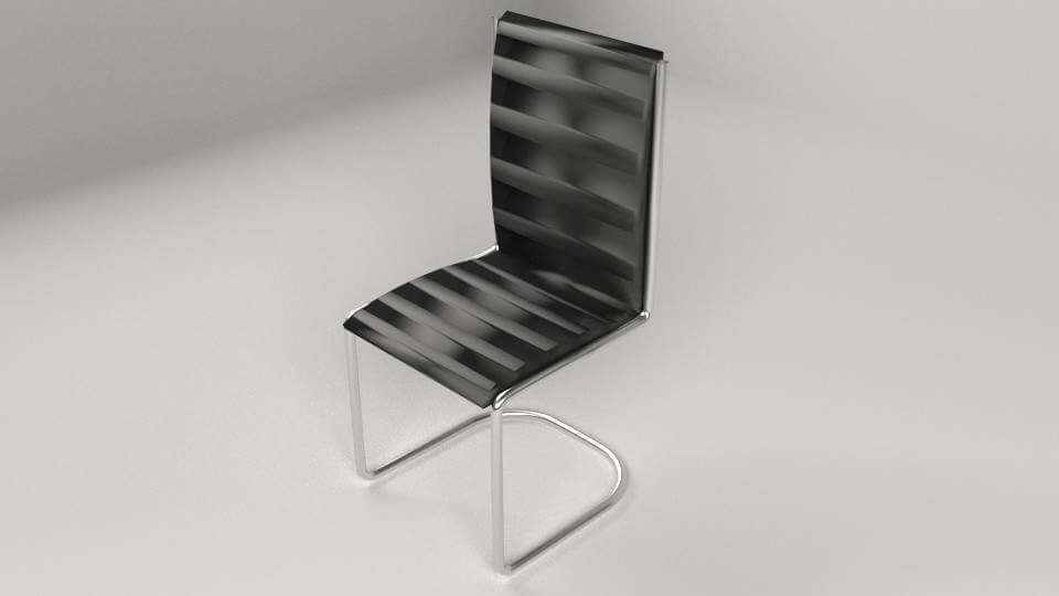 S-Shape Chair 2 3D Model by fikreezakwan