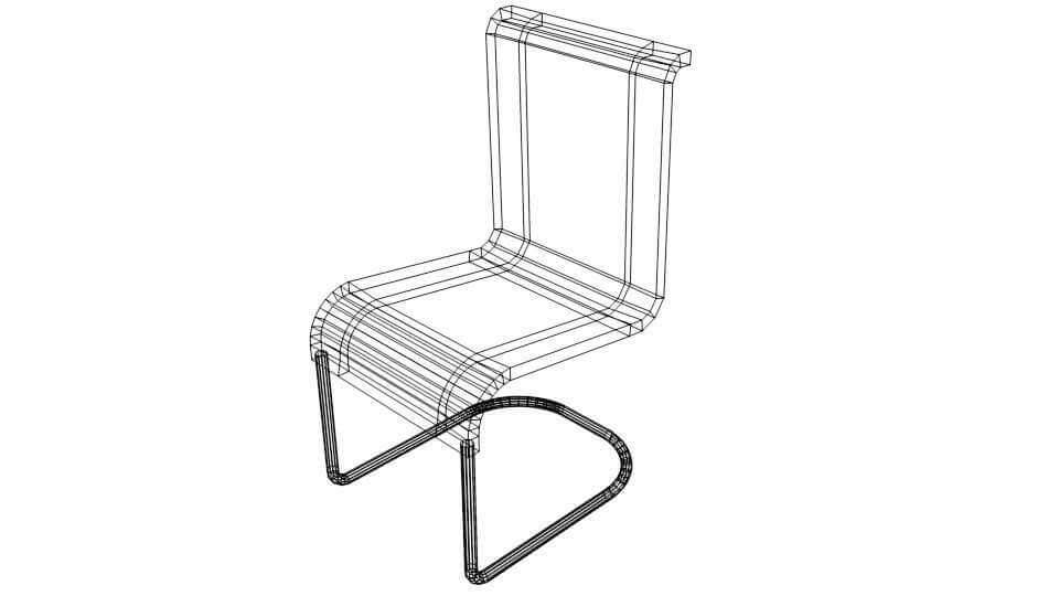 S-Shape Chair 3 3D Model by fikreezakwan