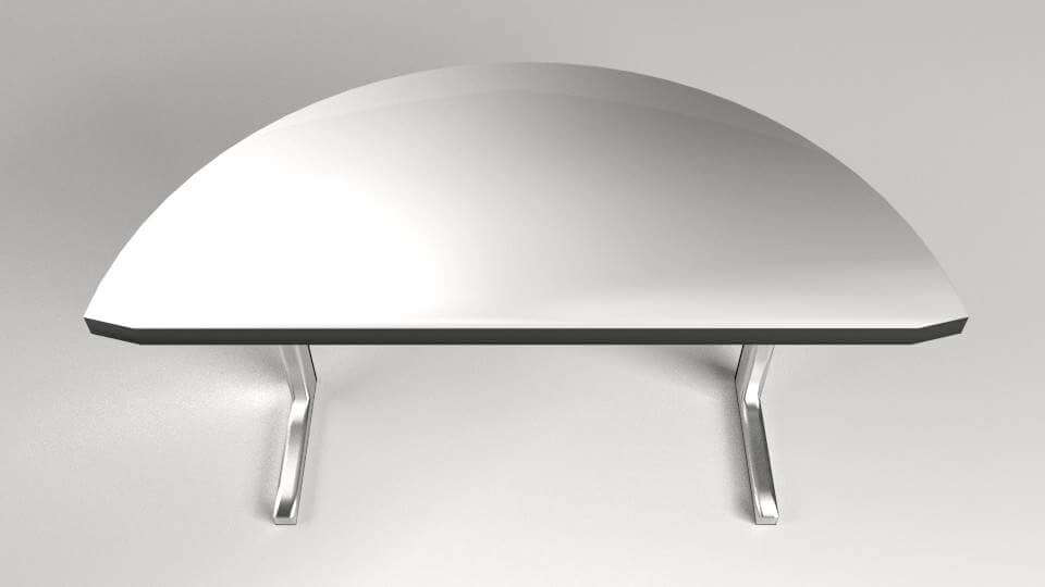 Semi-Circle Table 3D Model by fikreezakwan
