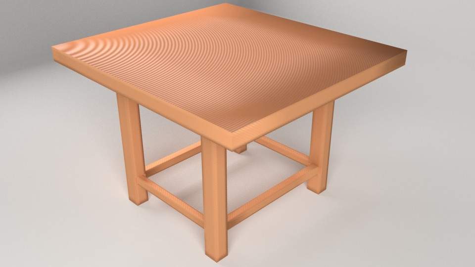 Square Table - 3D Model by fikreezakwan