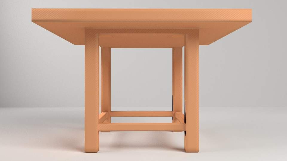 Square Table - 3D Model by fikreezakwan