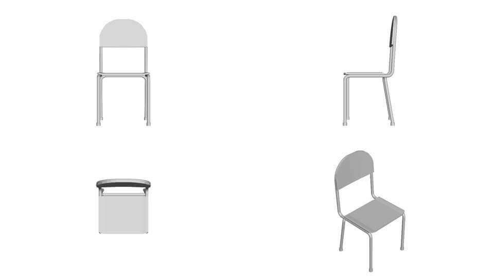 Stacking Chair 1 - 3D Model by fikreezakwan