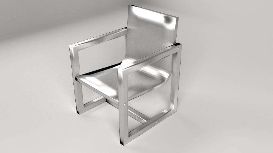 Steel Chair Cube - 3D Model by fikreezakwan