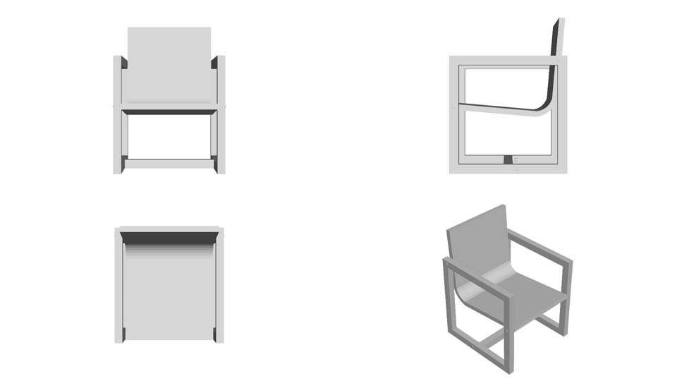 Steel Chair Cube - 3D Model by fikreezakwan