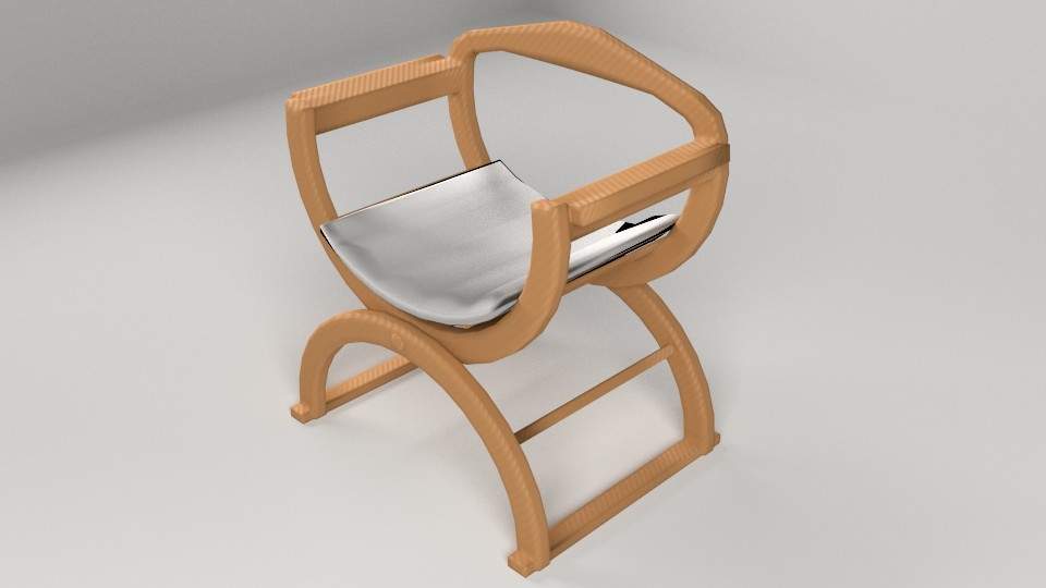 X-Shape Chair 1 3D Model by fikreezakwan