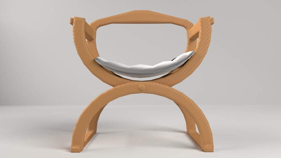 X-Shape Chair 1 3D Model by fikreezakwan