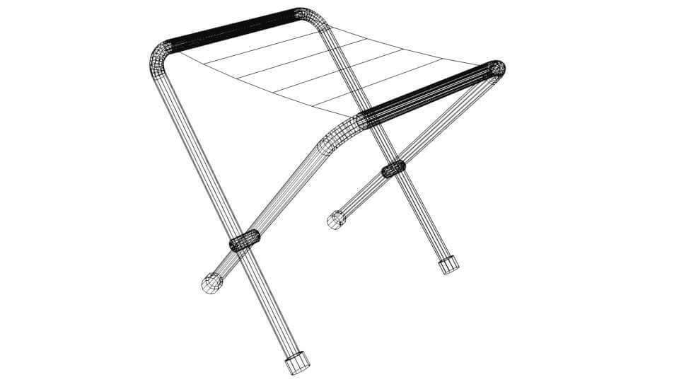 X-Shape Chair 3 3D Model by fikreezakwan