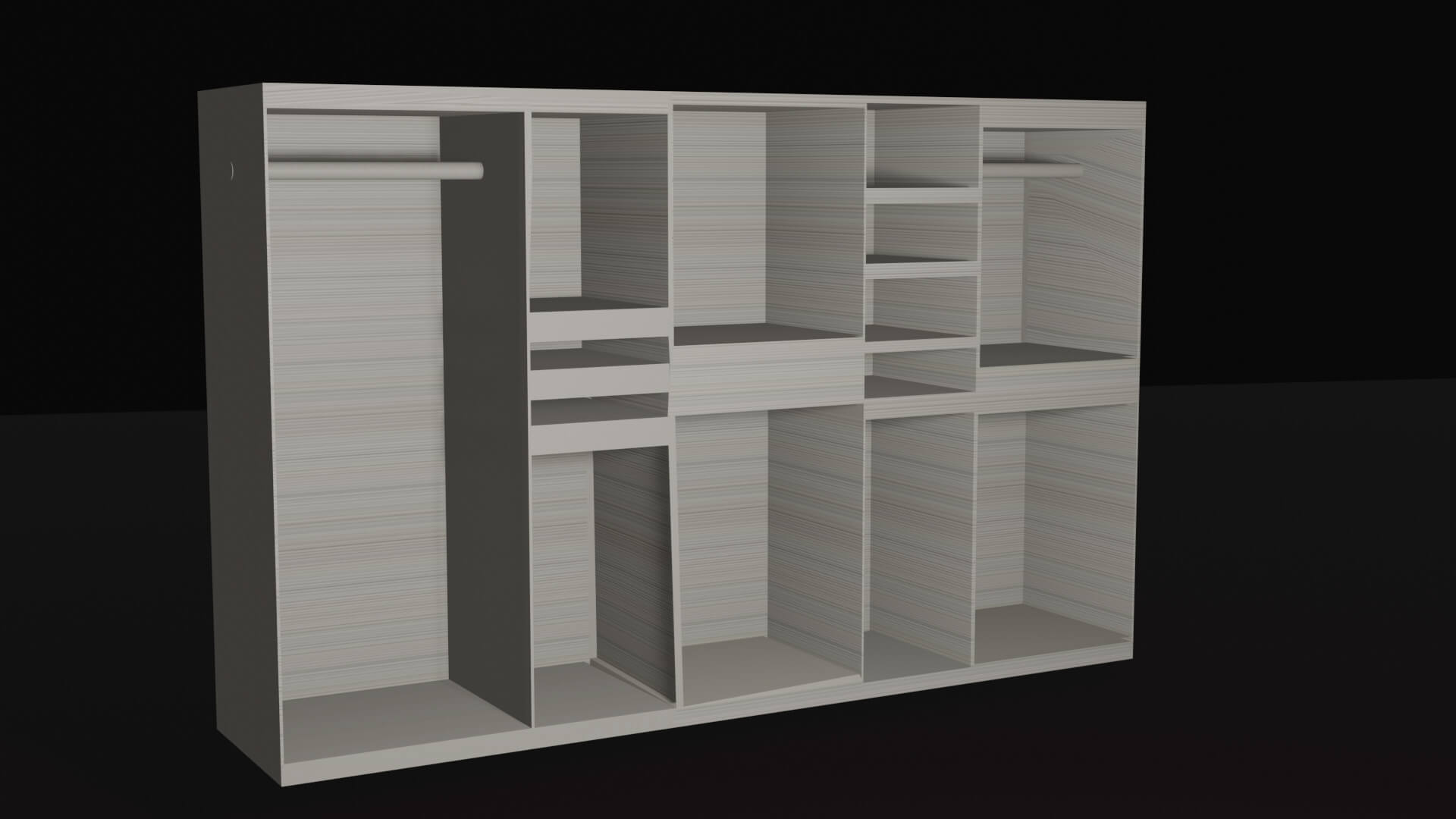 Multi-Layered-Level Cupboard (Almari Pelbagai Guna) 3D Model by fikrizarif